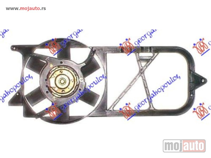 VENTILATOR HLADNJAKA KOMPLET (1.0/1.2cc BENZIN) (+AC) Opel corsa b 97-00 -dostupno