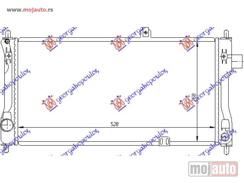HLADNJAK MOTORA 1.3CC (53x28.5) Opel kadett d 80-85 -dostupno