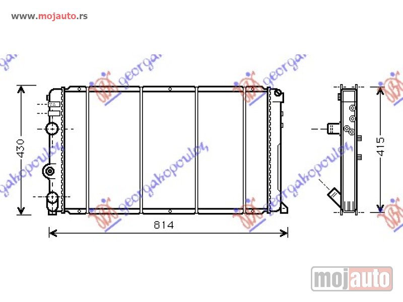HLADNJAK MOTORA 1.9/2.5/2.8 DTi DIZEL (+/-AC) (729x399) -03 Opel movano 98-09 -dostupno