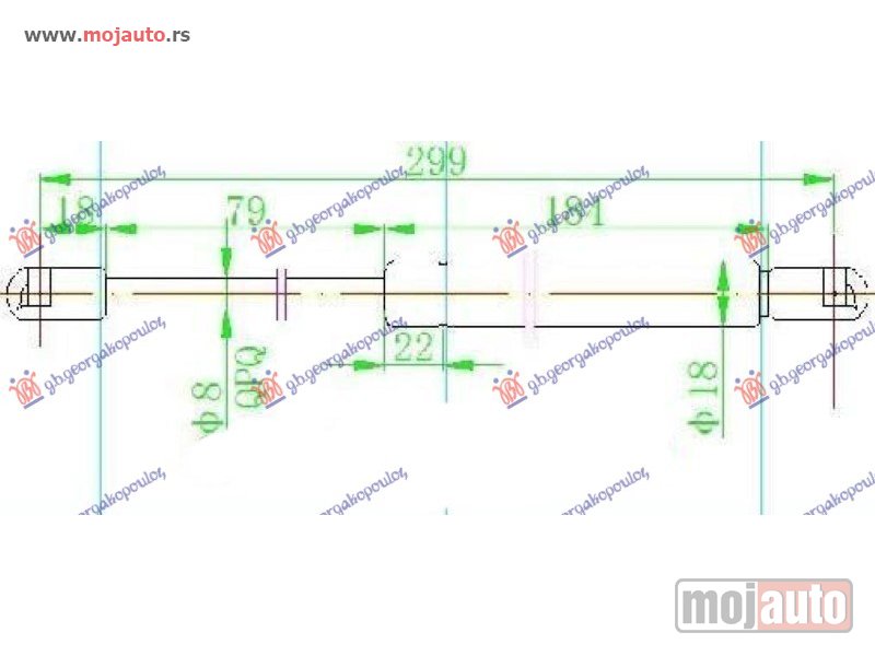 AMORTIZER GEPEK VRATA (298L-730N) Audi a6 04-08 -dostupno
