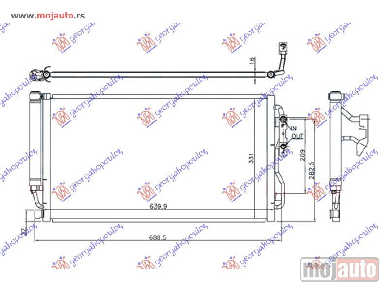 HLADNJAK KLIME 3.0 (M135i) BENZIN (AUTO) (600x345x16) Bmw series 1 (f21/20) 3/5d 11-15 -dostupno