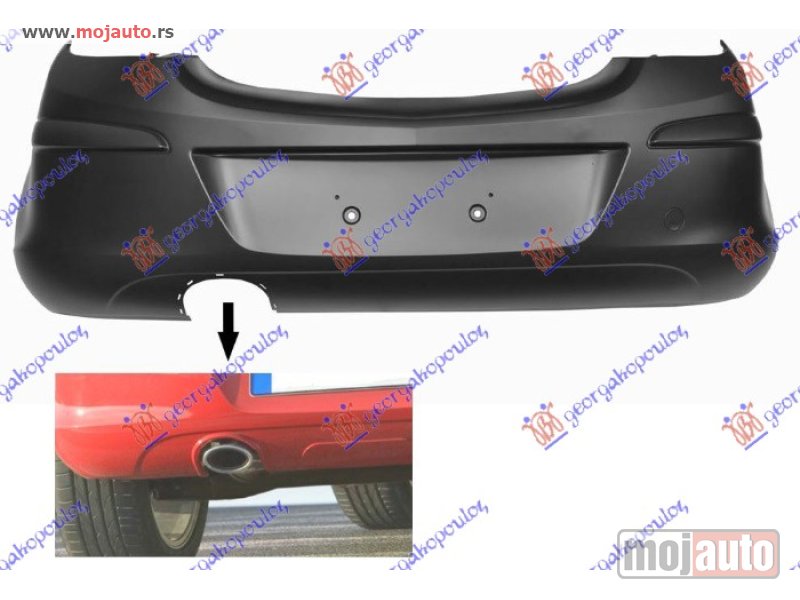ZADNJI BRANIK 3 VRATA (SA/BEZ PDS SENZORA) (SPORT/SXI/GSI) Opel corsa d 06-15 -dostupno