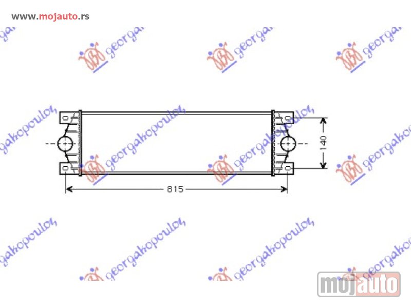 HLADNJAK INTERKULERA DIZEL (680x175x40) -03 Opel movano 98-09 -dostupno