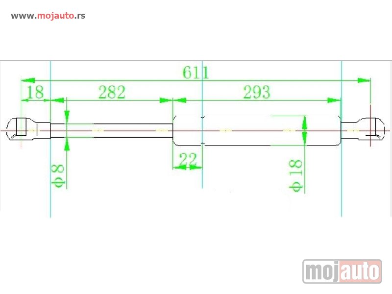 AMORTIZER GEPEK VRATA KARAVAN (605L-480N) Chevrolet cruze 09-13 -dostupno