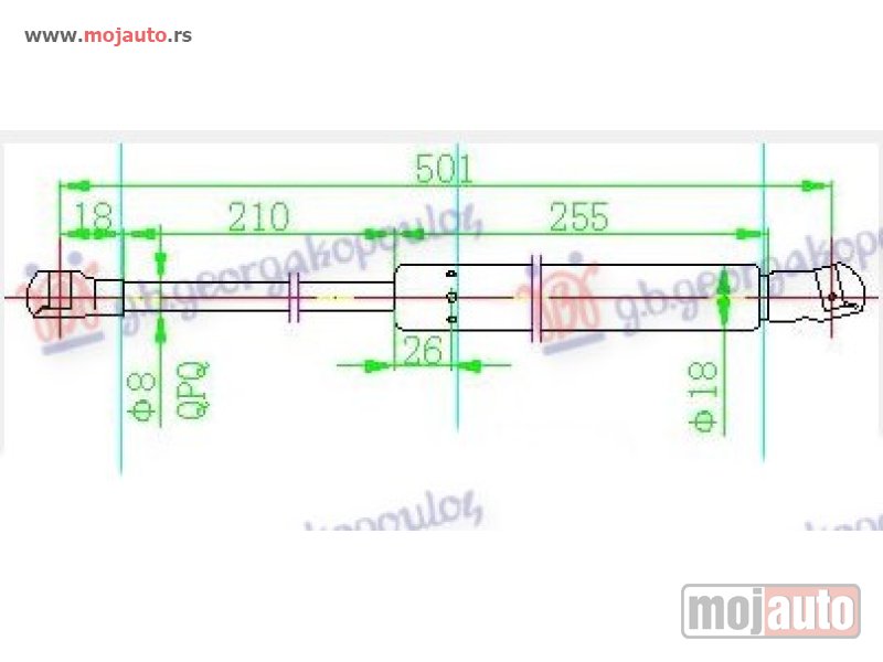AMORTIZER GEPEK VRATA 5 VRATA/KARAVAN (500L-500N) Vw bora 98-05 -dostupno