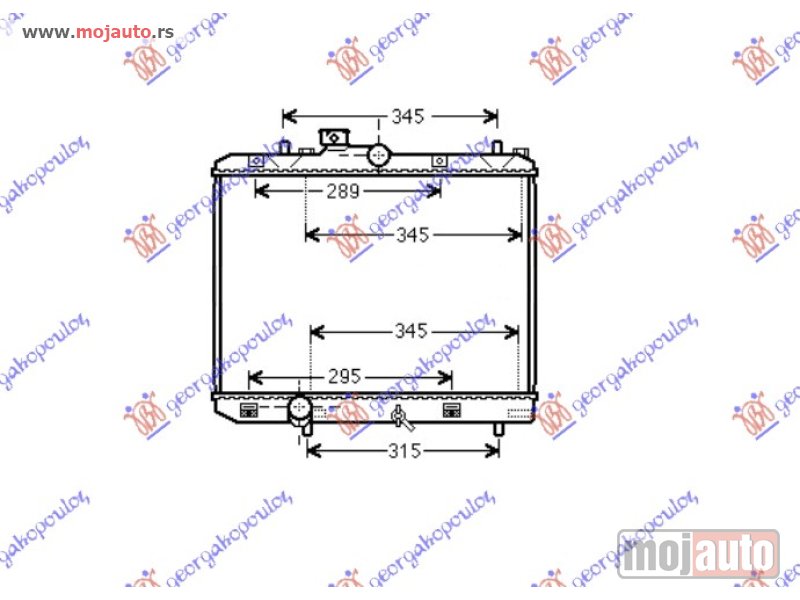 HLADNJAK MOTORA (MAN) (375x500x16) Opel agila 08-14 -dostupno