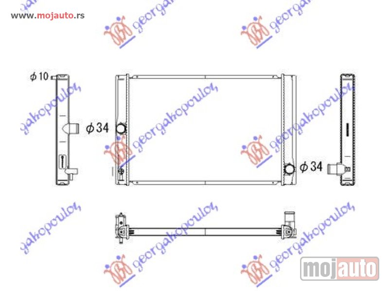 HLADNJAK MOTORA 1.4 D4d Toyota corolla (e 15) sdn 07-11 -dostupno