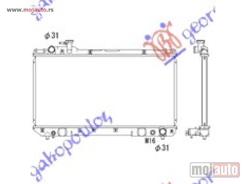 HLADNJAK MOTORA 2.0i 16V (+/-AC) (35x69.8) Toyota rav 4 (xa10) 95-98 -dostupno