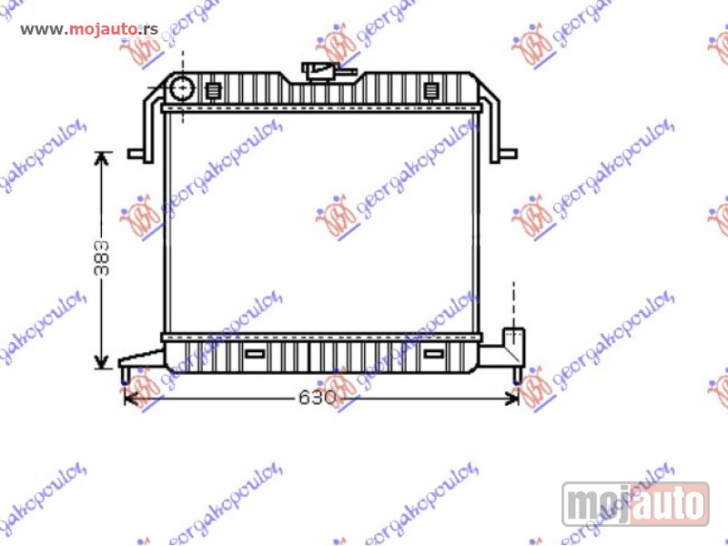 HLADNJAK MOTORA 1.8/2.0cc (-AC) (40x50) Opel omega a 91-94 -nedostupno