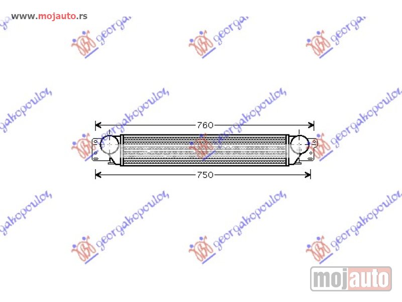 HLADNJAK INTERKULERA 2.0 CDTi MAN-AUTO (570x100x90) Opel antara 06-15 -dostupno