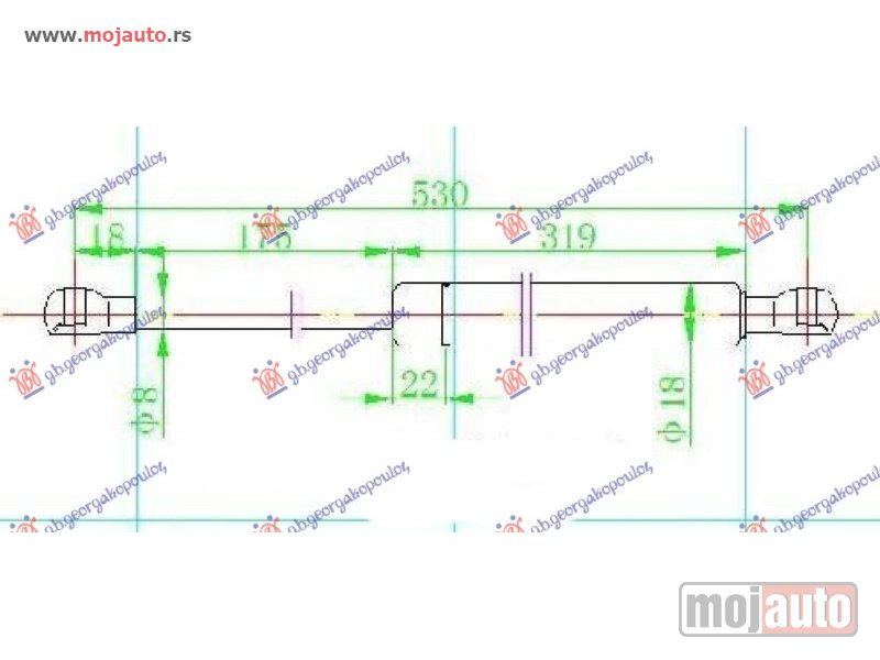 AMORTIZER GEPEK VRATA (530L-530N) Bmw x5 (e53) 00-07 -dostupno