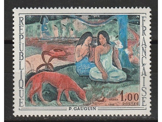 Francuska, France - Paul Gauguin ˝Arearea˝ 1968 - MNH