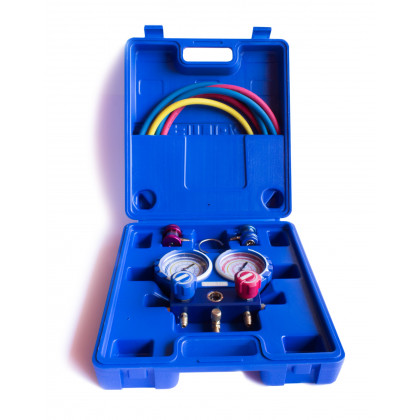 MANOMETAR U KOFERU SA CREVIMA ZA AUTO KLIME R 134A VALUE VMG-2-R134A