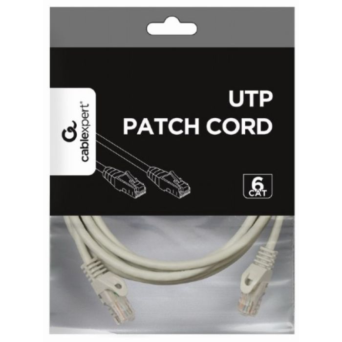 PP6U-CU-3M Gembird Mrezni kabl, CAT6 BAKARNI UTP Patch cord 3m grey