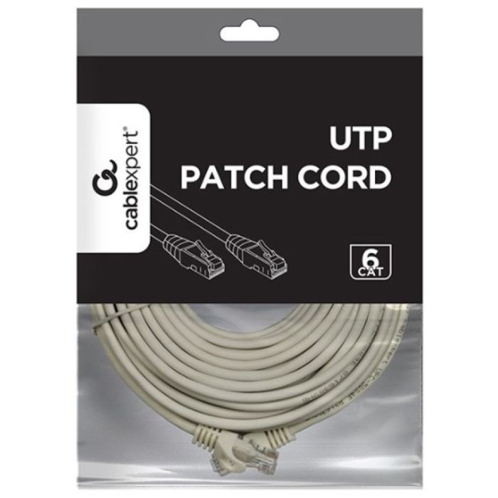 PP6U-CU-15M Gembird Mrezni kabl, CAT6 BAKARNI UTP Patch cord 15m grey