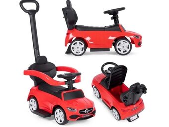 ECO TOYS Guralica sa interaktivnim volanom i ručkom Mercedes C Class crvena boja