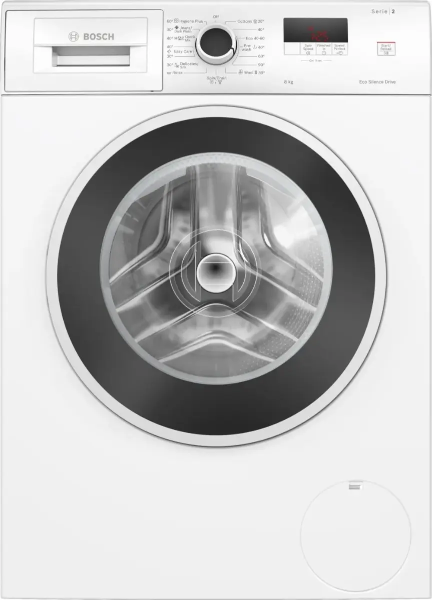 BOSCH Mašina za pranje veša WGE03200BY Serija 2, EcoSilence Drive, 8 kg, 1200 obrtaja, Bela
