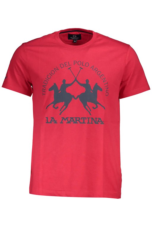LA MARTINA Muška majica XMR011-JS206_ROSSO_06005, Crvena