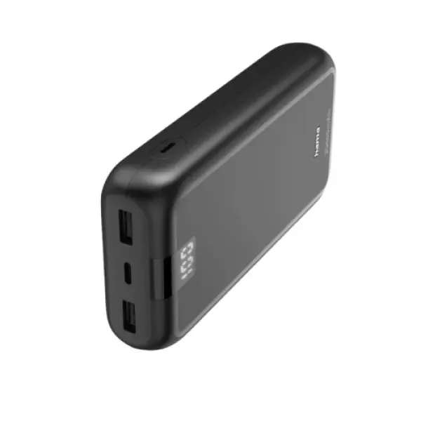 HAMA Eksterna baterija 201710, 20000 mAh, Crna