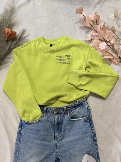 H&M oversized zeleni duks