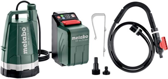 Akumulatorska potapajuća pumpa za vodu Metabo TPF 18 LTX 2200 Solo; bez baterije i punjača (601729850)