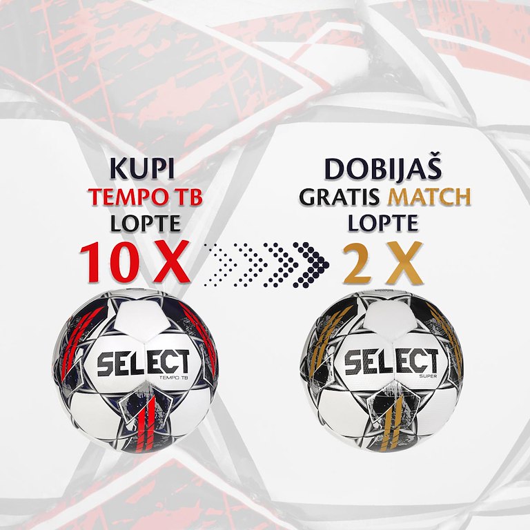 PAKET TEMPO TB 10 LOPTI + 2 GRATIS MATCH LOPTE