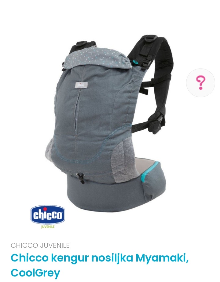 Chicco kengur nosiljka Myamaki, CoolGrey