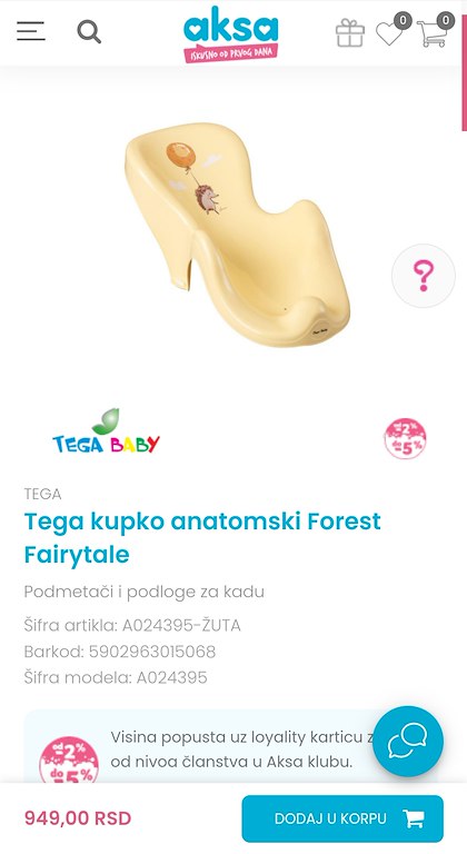 Tega podloga za kupanje