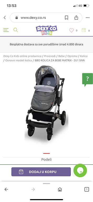 Kolica BBO Matrix 2u1