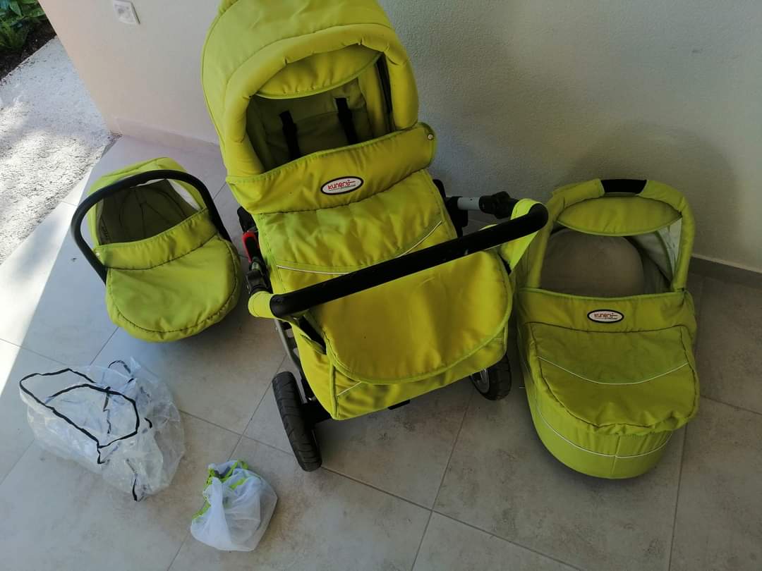 Kunert silver kolica za bebe, set 3 u 1