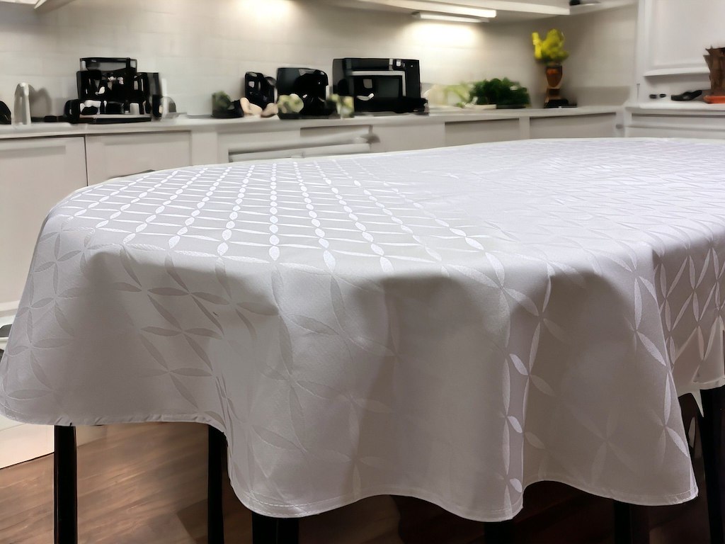 Stolnjak Ovalni 160x220cm White lotos