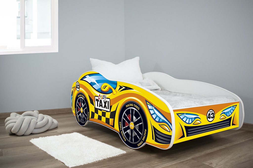 Dečiji krevet 140x70cm (Trkački auto) TAXI 7557 Golden market