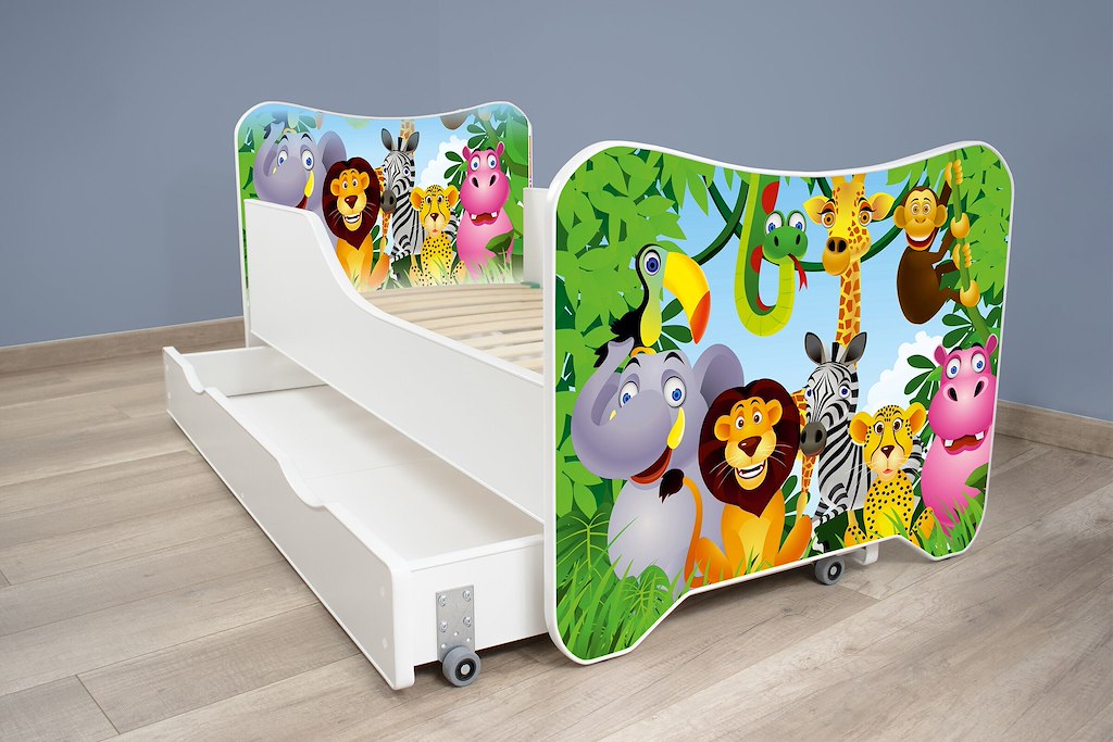 Dečiji krevet 160×80 cm HAPPY KITTY+fioka MADAGASCAR 7458 Golden market