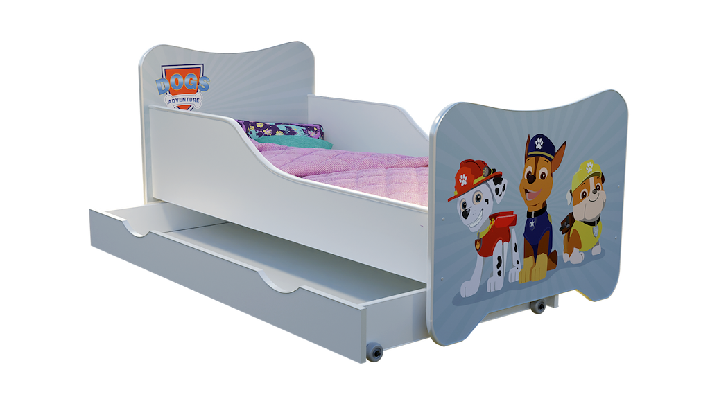 Dečiji Krevet 160X80Cm Happy Kitty + Fioka Dog Adventure 74014 Golden market