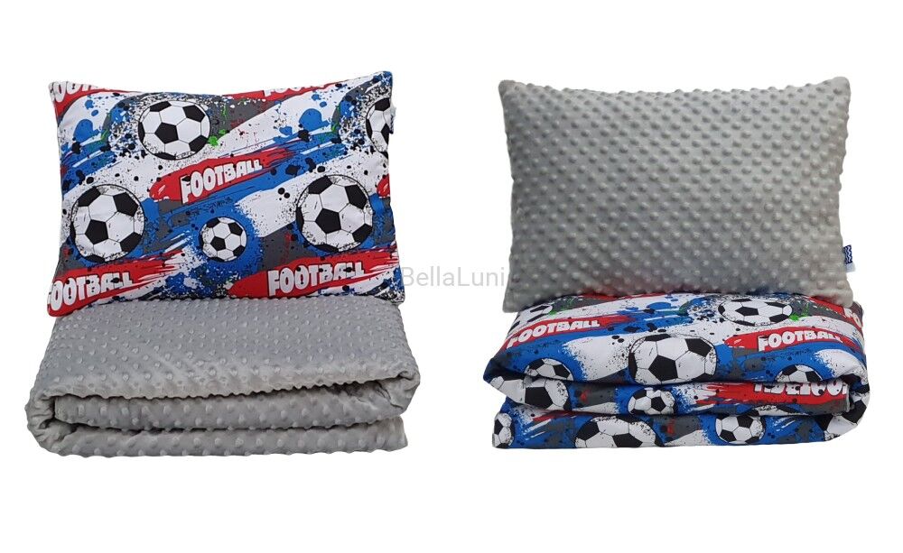 Dečija posteljina dvostrani jorgan i jastuk 140X80 FOOTBALL 7755 Golden market