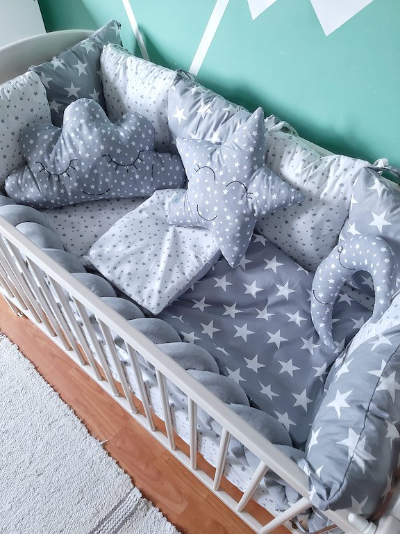 Jastučići komplet sivo-beli Tiny Co