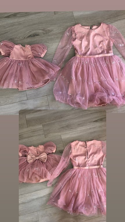 Haljine mama S/M i beba 1-2y (matching goals)