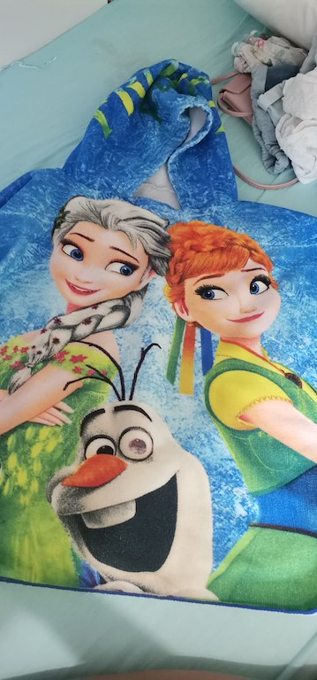 Pončo Frozen za plažu vel 3-7god