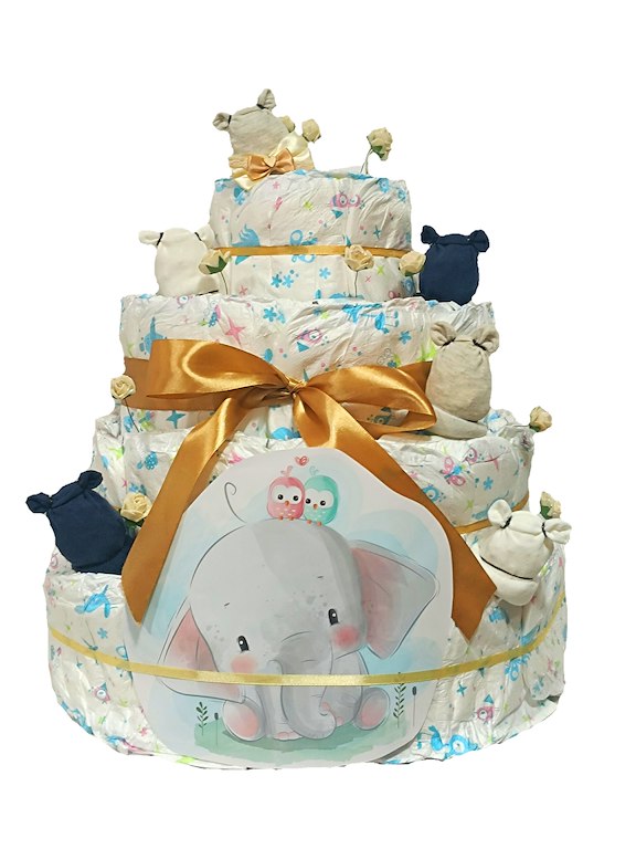 Najveća torta od pelena – poklon za bebe