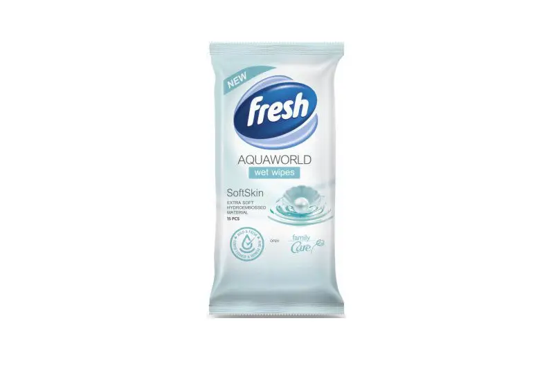 FRESH Vlažne maramice Aqauworld, 15 komada