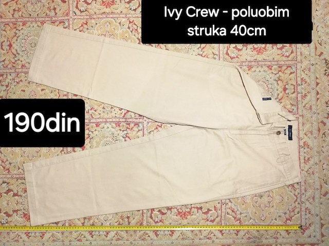 Ivy Crew muške pantalone bež boje M