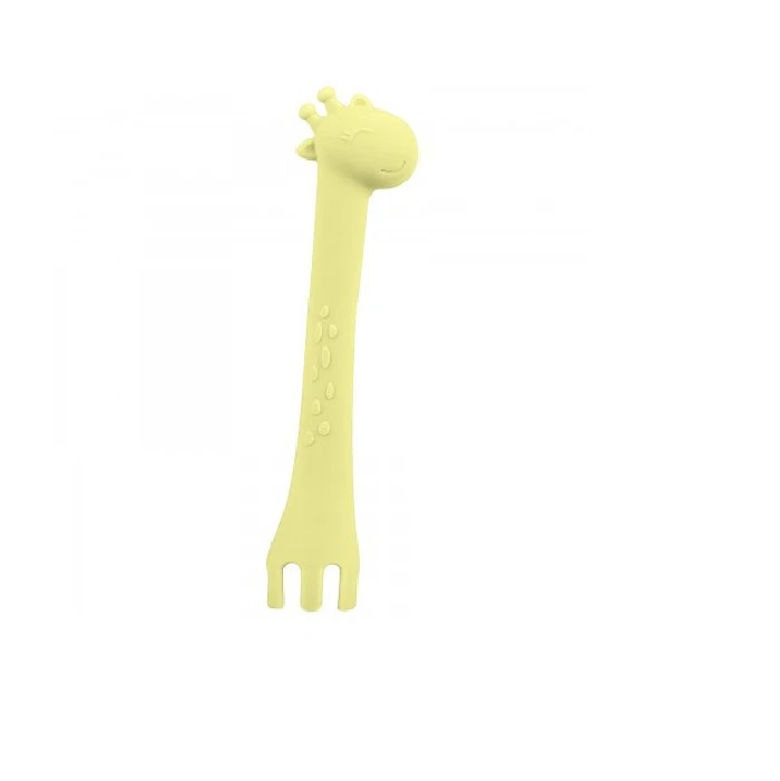 Silikonska kašičica giraffe yellow KKB40083