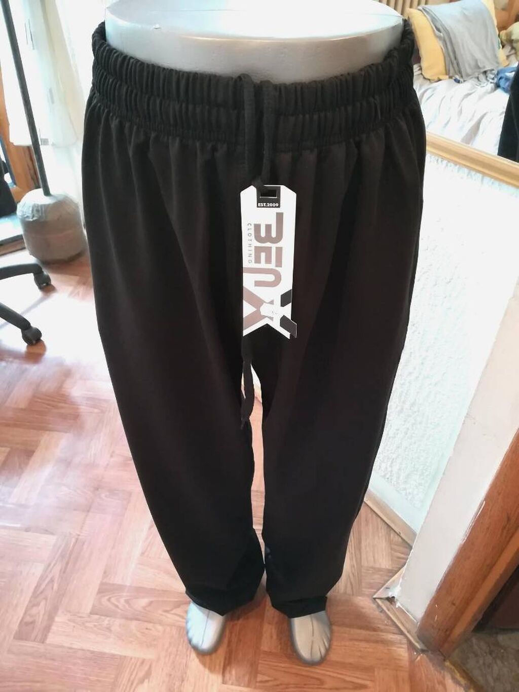 Donji deo trenerke, 5XL (EU 62), bоја - Crna, Pamuk