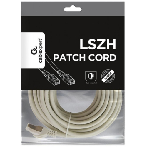 PP6A-LSZHCU-7.5M Gembird Mrezni kabl, SFTP CAT.6A BAKARNI LSZH Patch cord 7.5m Grey