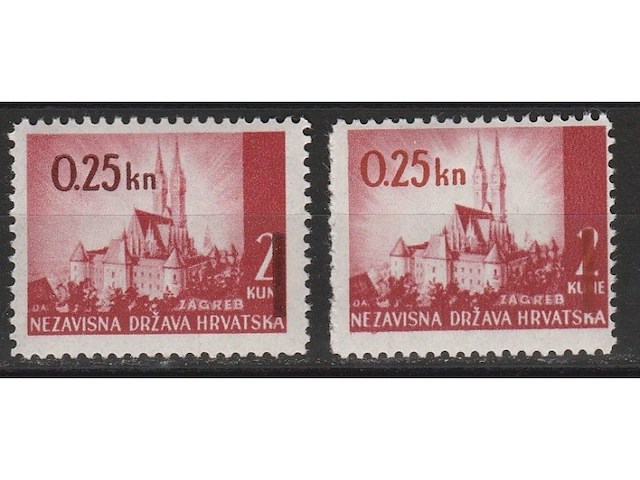 NDH - 1942 - Zagreb - A+B - MNH