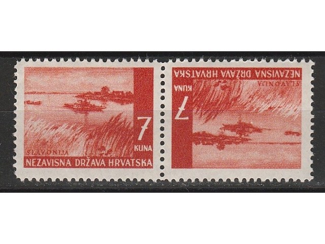 NDH - 1941 - Slavonija - Tete-Beche - MNH