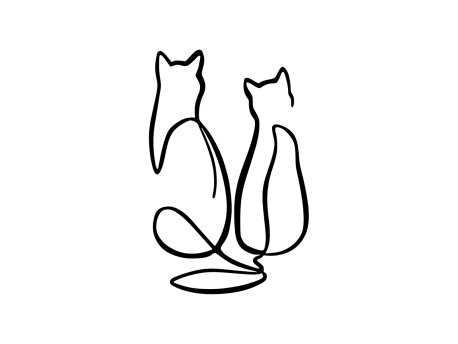WALLXPERT Zidna dekoracija Couple Cat Love