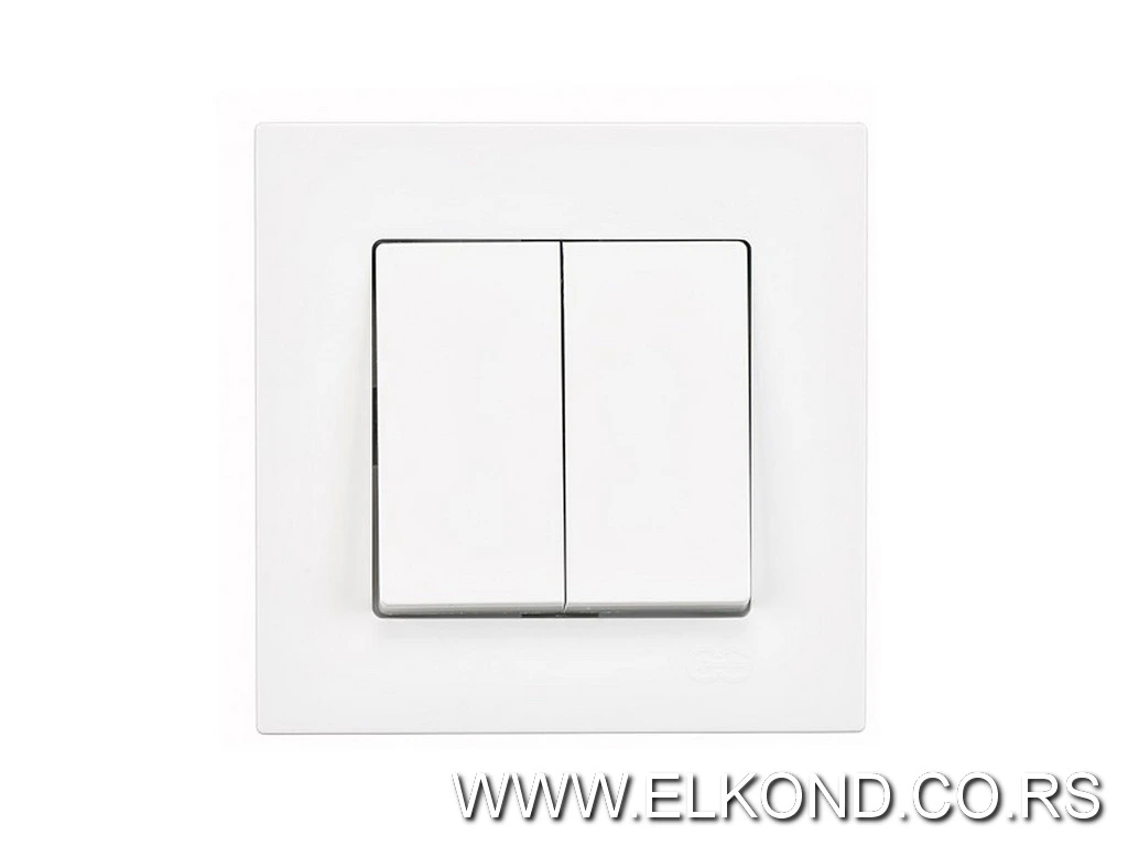Prekidač serijski EQONA beli 01401100-100103