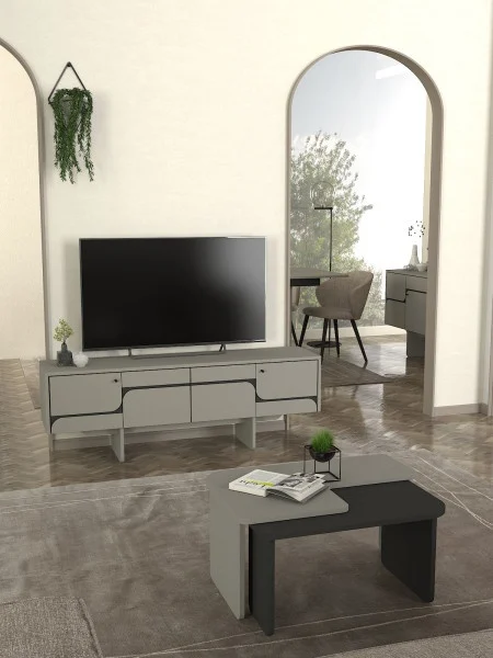 Lava tv komoda siva-antracit ( 0000407 )