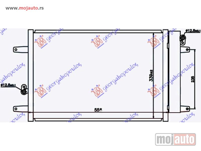 HLADNJAK KLIME BENZIN/DIZEL (525x362x16) 00- Vw sharan 95-10 -dostupno